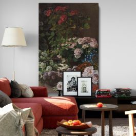 Spring Flowers by Monet - Hydrangeas & Roses Floral Art Print