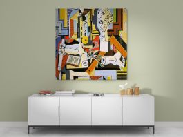 Studio with Plaster Head Painting by Pablo Picasso Photo Print on ...